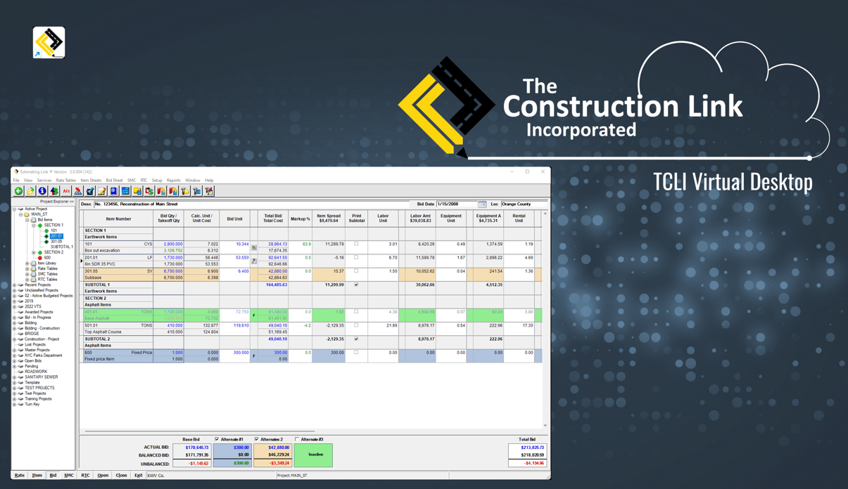 Estimating Link Software | The Construction Link Incorporated