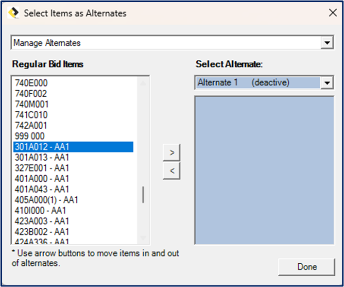 How to Add Alternates to your Bid Sheet after importing an EBS File