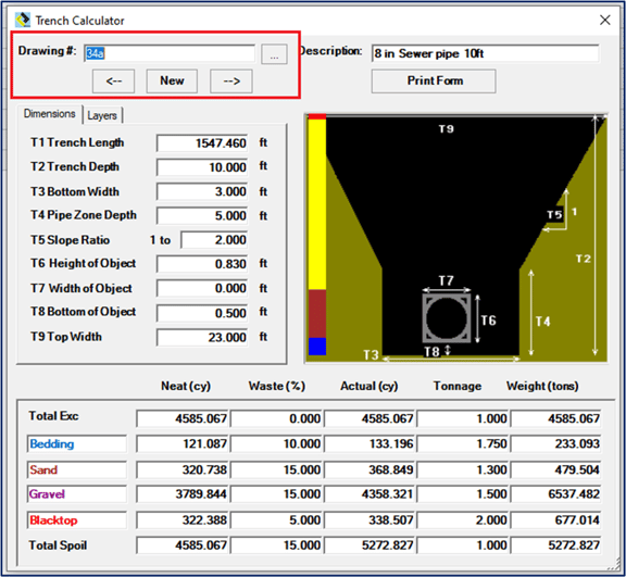 Pipe Trench Calculator