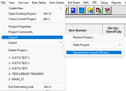 Import iCX File with Spreadsheet Import Wizard