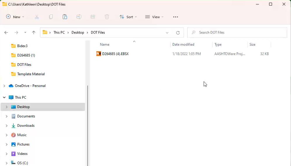 AASHTOWare Import into Estimating Link Tutorial