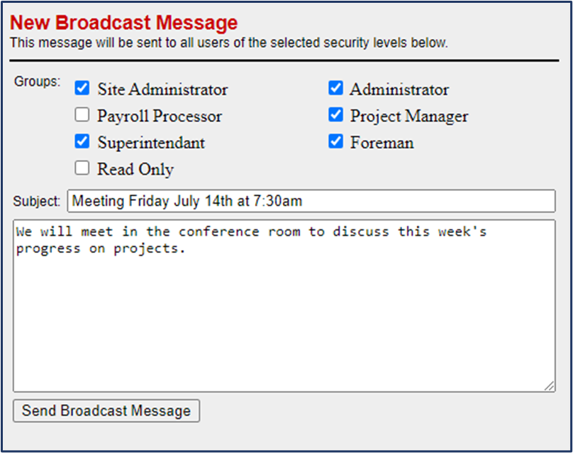 Field Link - How to Create and Broadcast Messages