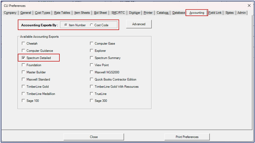 Viewpoint-Spectrum Cloud Accounting Interface