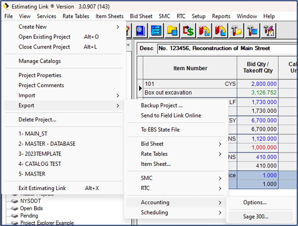 Estimating Link - Sage 300CRE Interface Setup