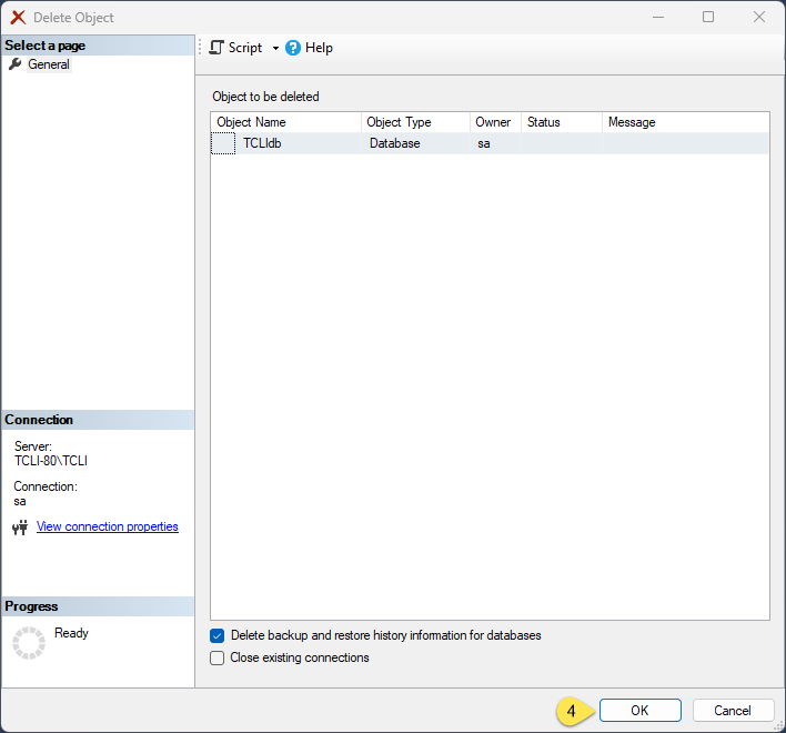 Moving Estimating Link database from one SQL server to another SQL Server