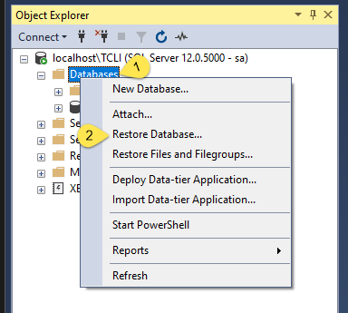 Moving Estimating Link database from one SQL server to another SQL Server