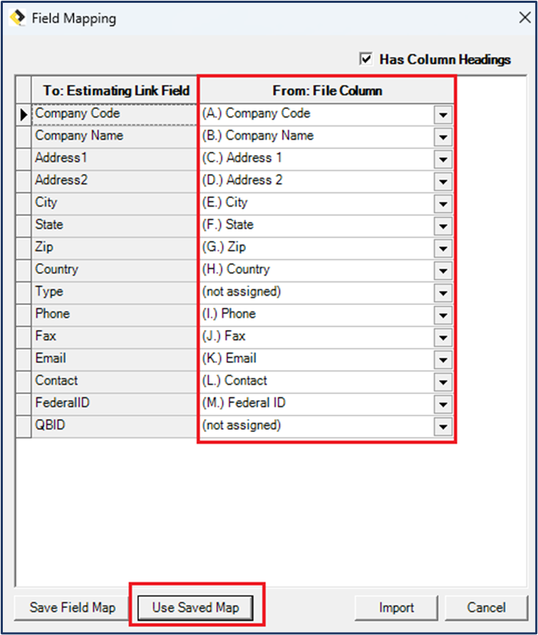 How to Import and Export Libraries in Estimating Link