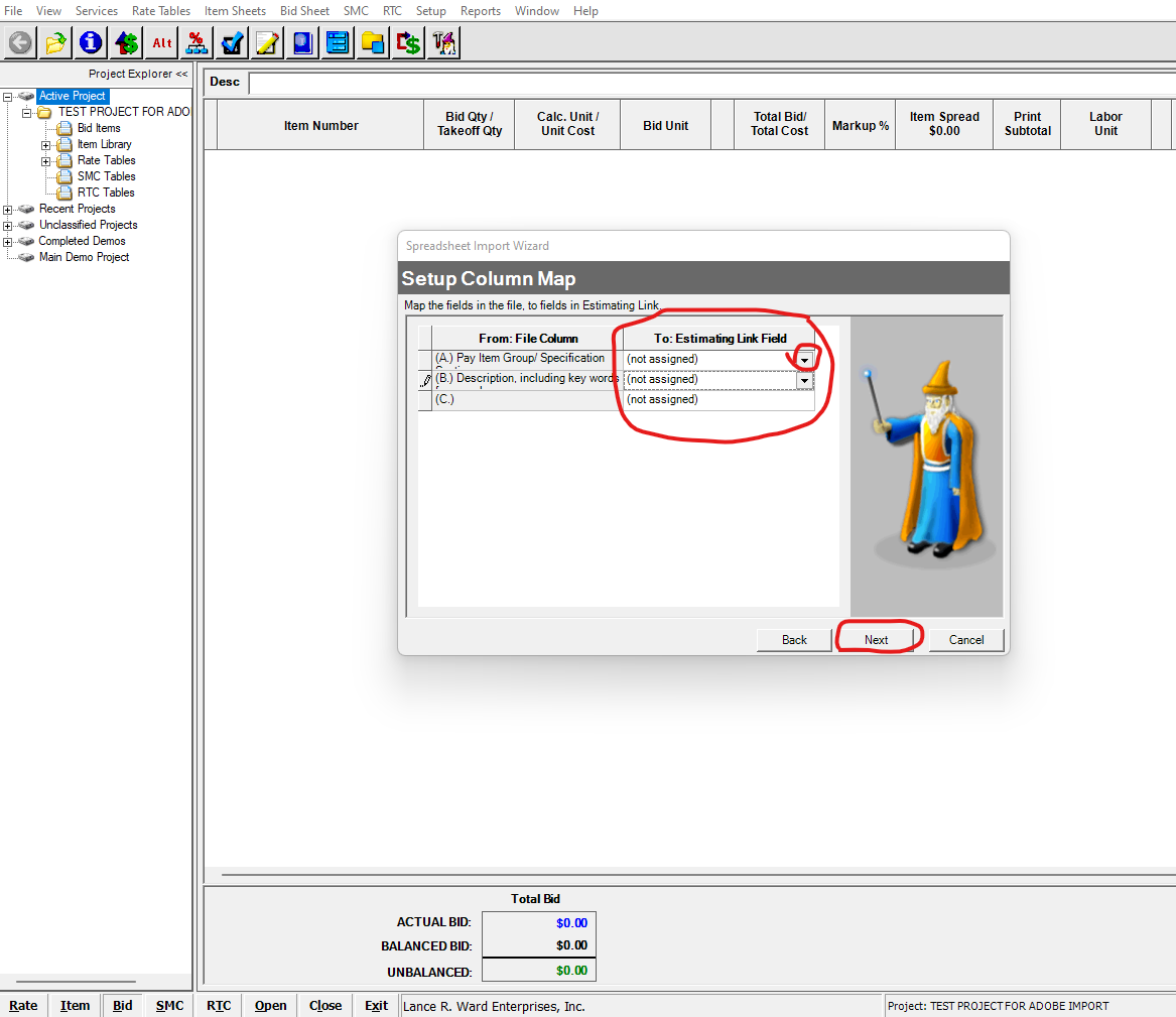 How To Import A PDF File Into Estimating Link