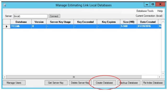 Moving Estimating Link database from one SQL server to another SQL Server