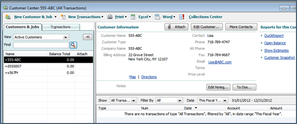 QuickBooks Interface