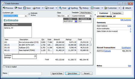 QuickBooks Interface